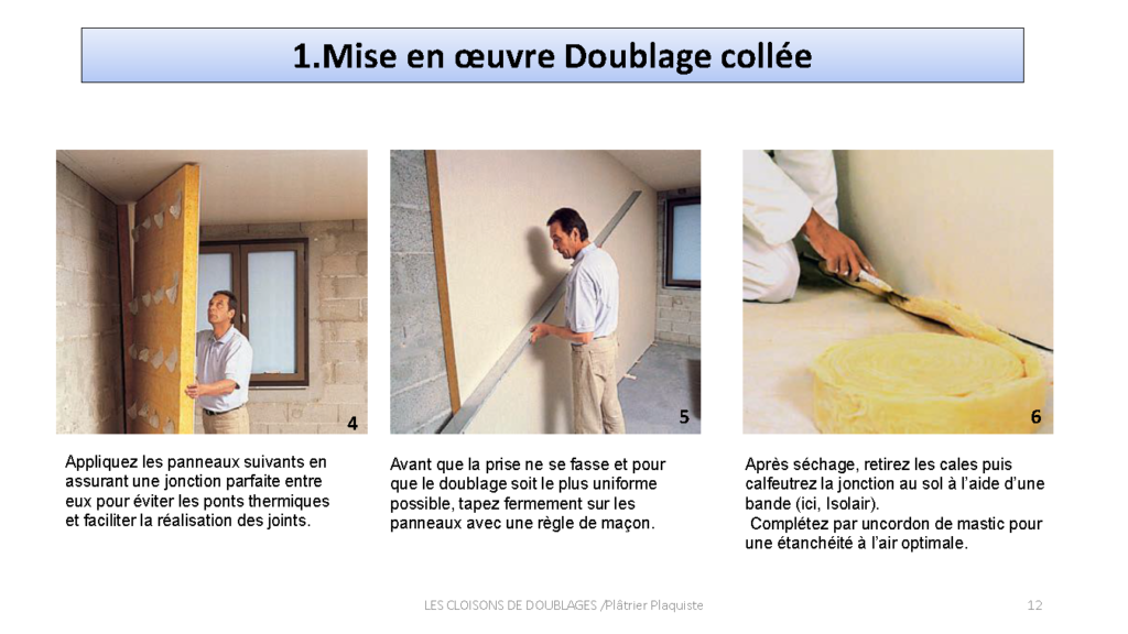 Les cloisons de doublage - SEGPACAP