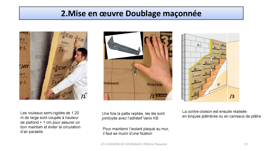 Les cloisons de doublage - SEGPACAP