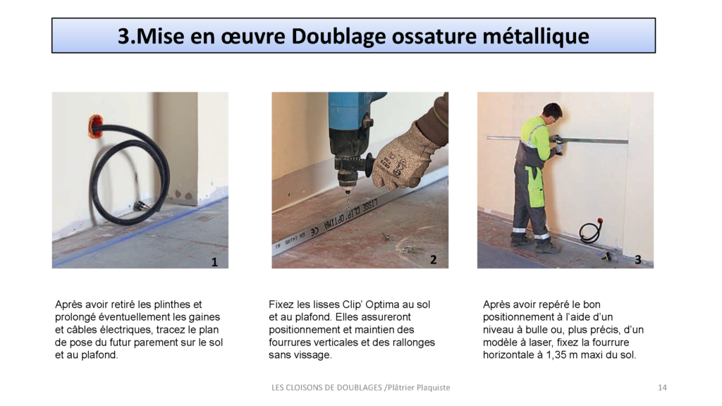 Les cloisons de doublage - SEGPACAP