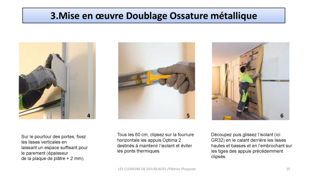 Les cloisons de doublage - SEGPACAP